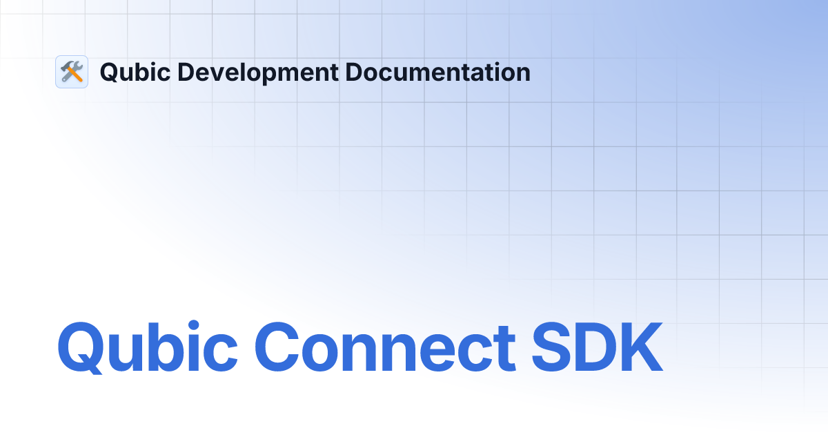 Qubic Connect SDK | Qubic Development Documentation